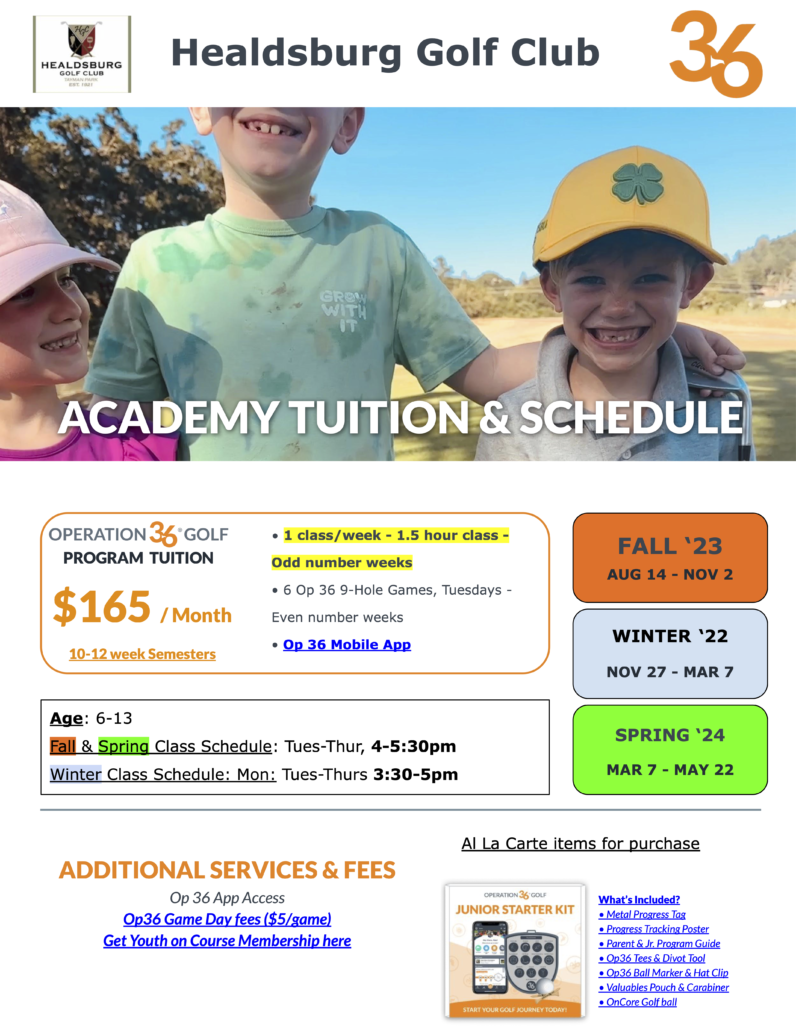 Golf Instruction - Healdsburg Golf Club