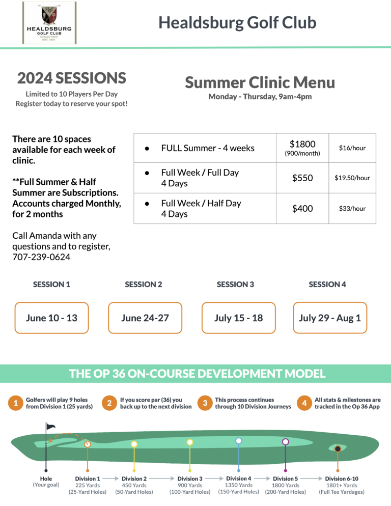 Golf Instruction - Healdsburg Golf Club