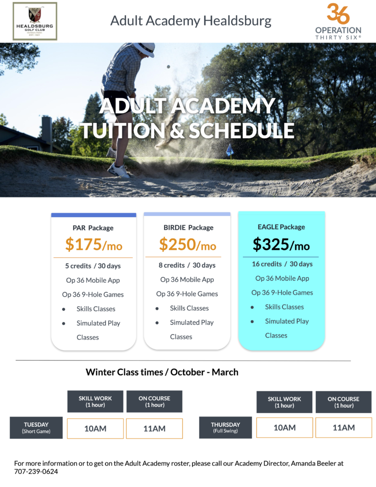 Golf Instruction - Healdsburg Golf Club