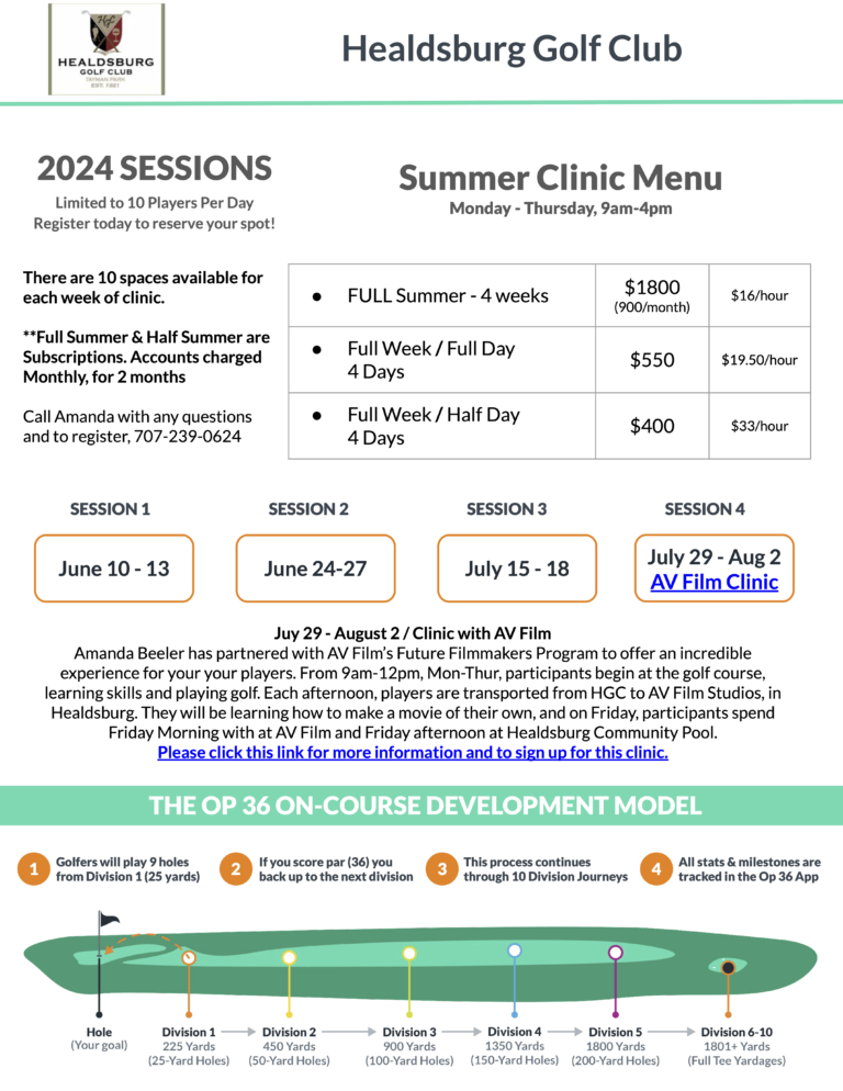 Golf Instruction - Healdsburg Golf Club